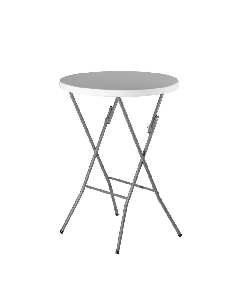 Tafel inklapbaar - Ø 122 x H 74 CM - Rond - Wit / Grijs - Promoline
